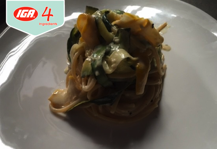 Zucchini & Lemon Pasta_IGA 4 ingredient member recipe_750x516 - Mouths ...