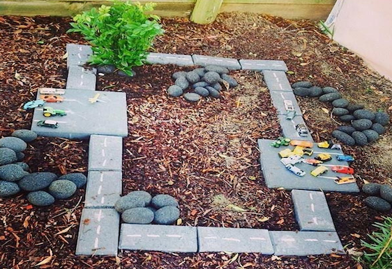 How to build a car track for the kids in your garden - Mouths of Mums