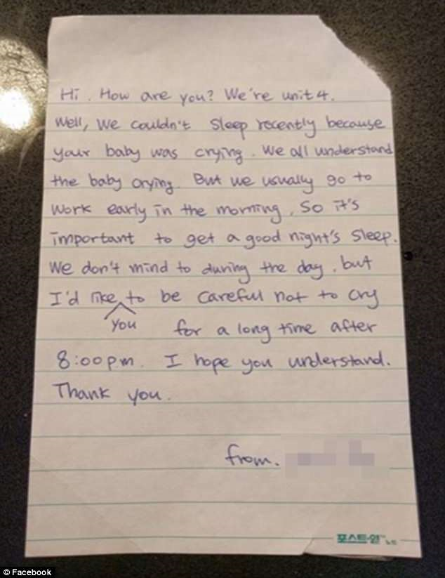 neighbour note - Mouths of Mums