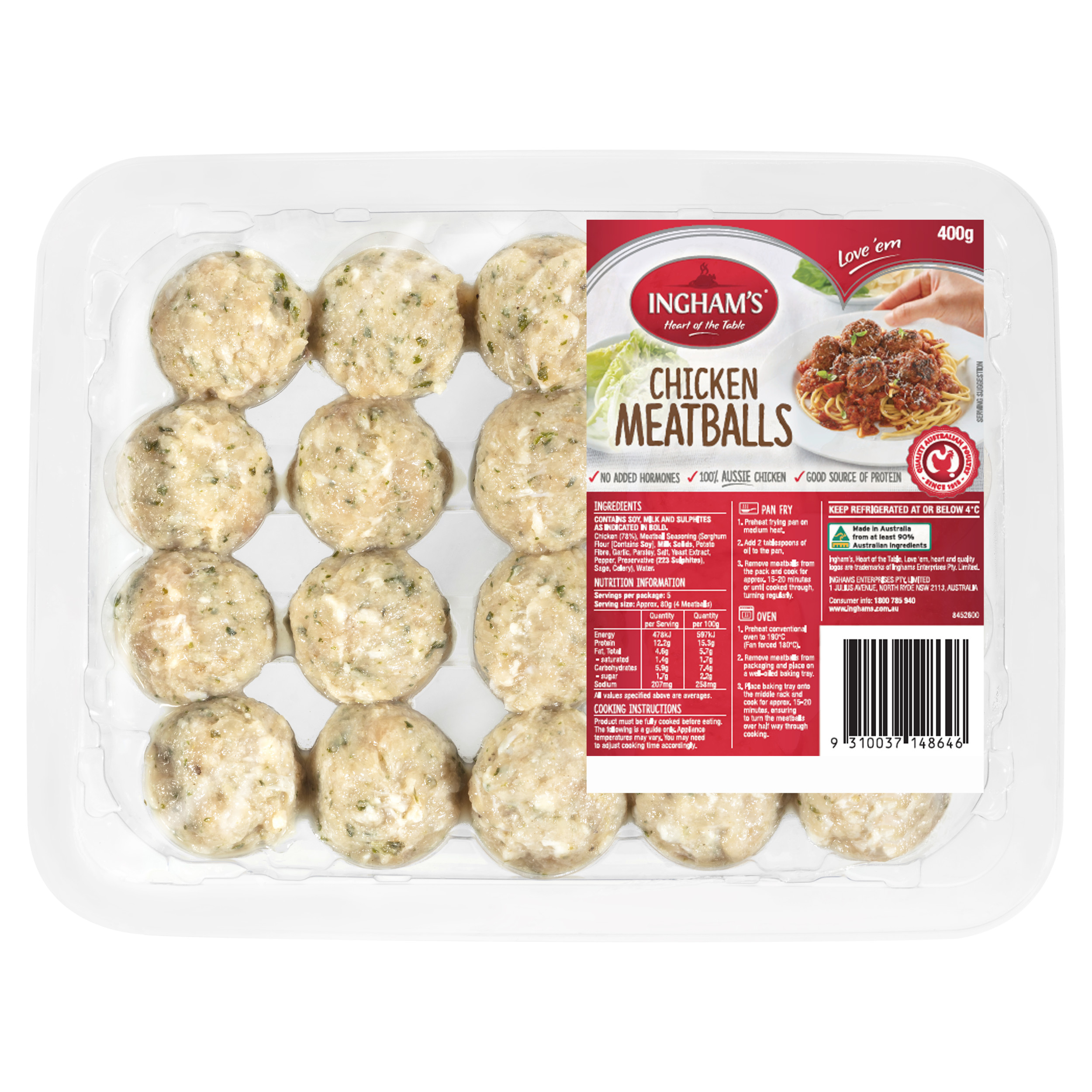 Ingham's Fresh Meatballs pack shot - Mouths of Mums