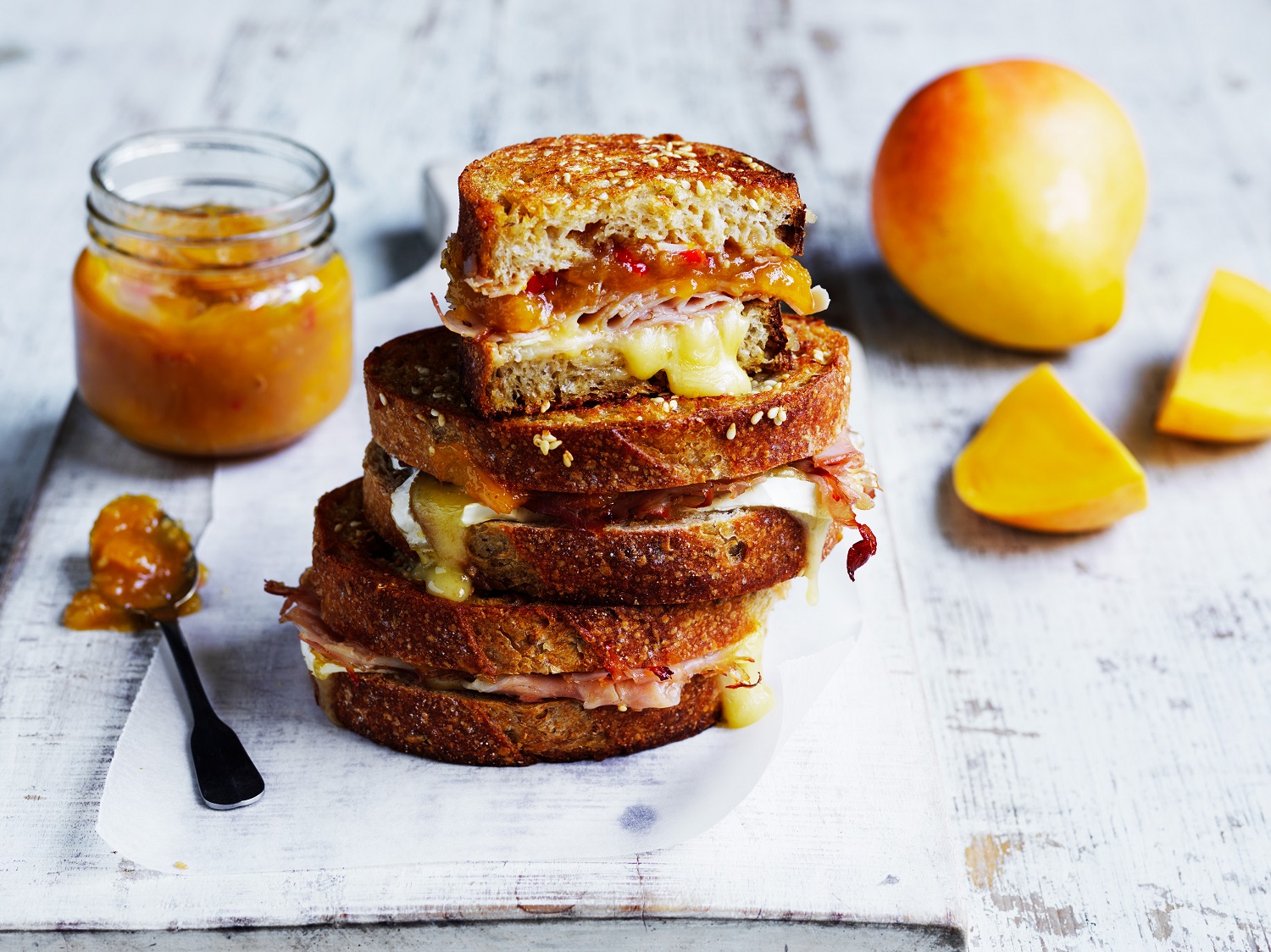Ham, Brie and Mango Chutney Toasties - Real Recipes from Mums