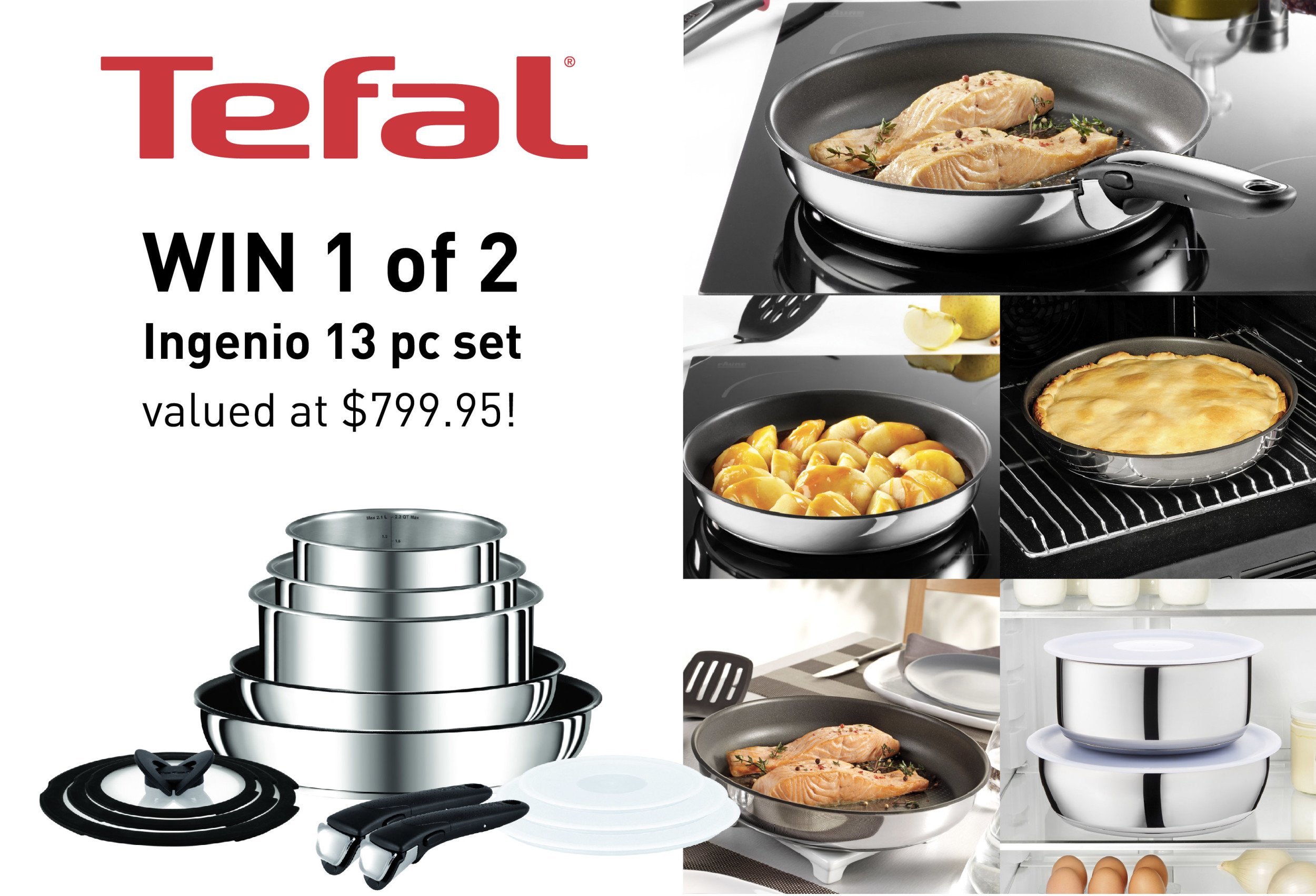 WIN 1 of 2 Ingenio 13 piece cookware sets from Tefal - MoM Rewards Prize