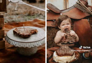 Steak Smash Photoshoots Are The New First Birthday Trend - Mouths of Mums