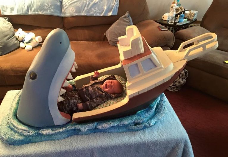 Jaws-Inspired Baby Cot Is Truly Terrifying - Mouths of Mums
