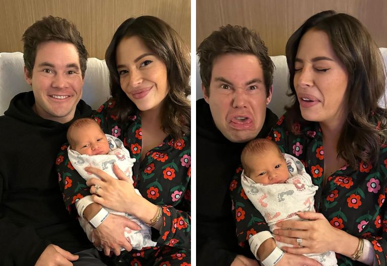 Adam Devine And Chloe Bridges Welcome First Baby! - Mouths of Mums
