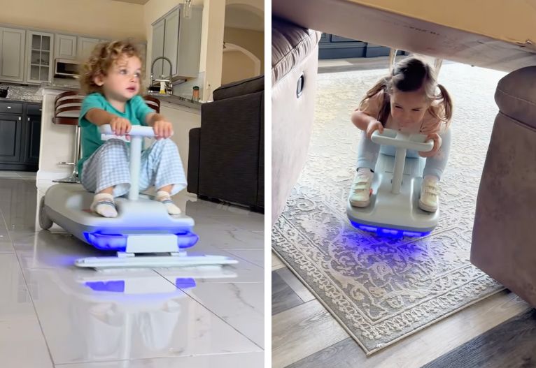 This Toy Car Cleans The Floor While Kids Ride It - Mouths of Mums